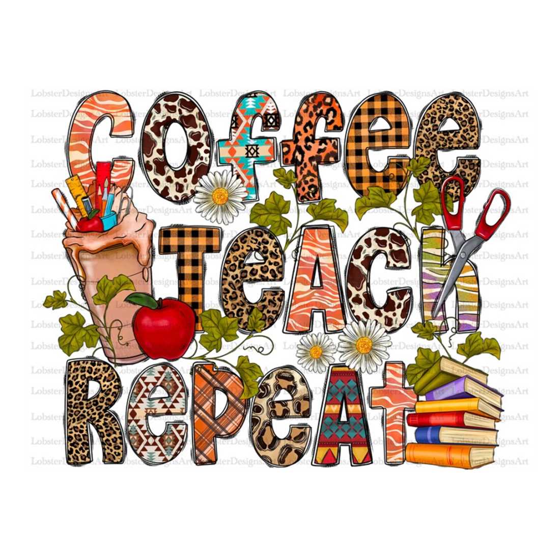 Coffee Teach Repeat Png, Coffee Png, Western PNG, Sublimatio | Inspire ...