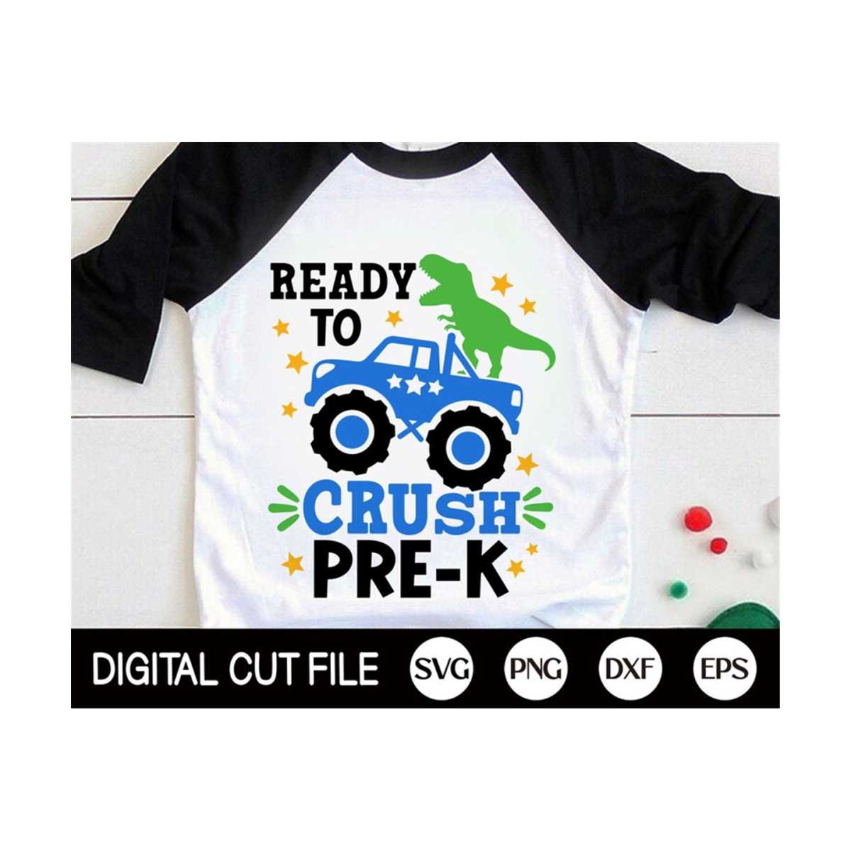 Ready to Crush Pre-k Svg, Back To School Svg, Monster Truck | Inspire ...
