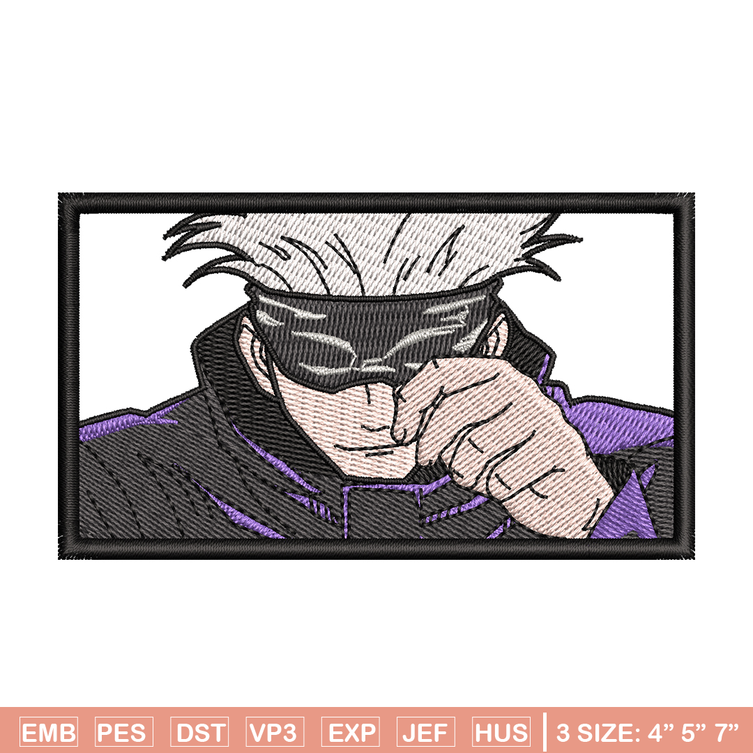 Gojo Satoru embroidery design, Jujutsu kaisen embroidery, an | Inspire ...
