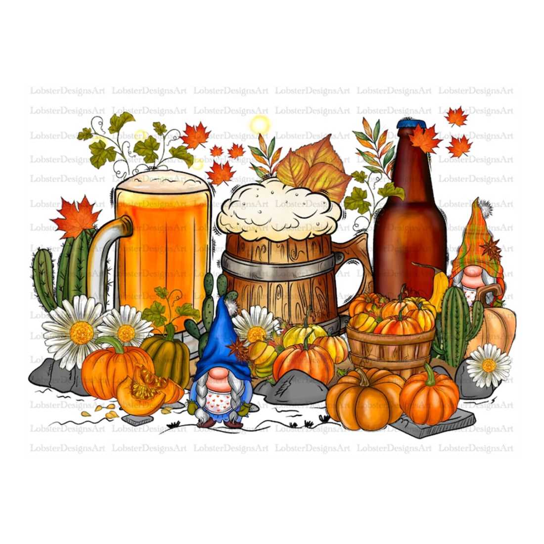 Fall Beer Gnome Png, Autumn Dwarfs Png, Fall Png, Daisy Png, | Inspire ...