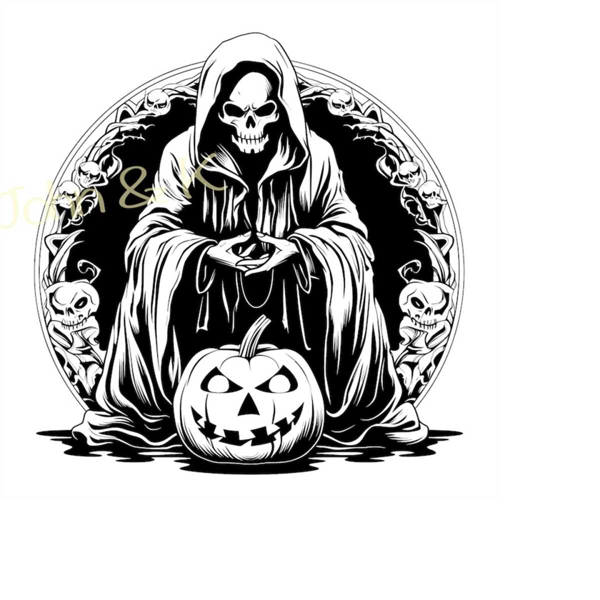 Death Svg, Death vector, Halloween Death svg, Death Clipart, | Inspire ...