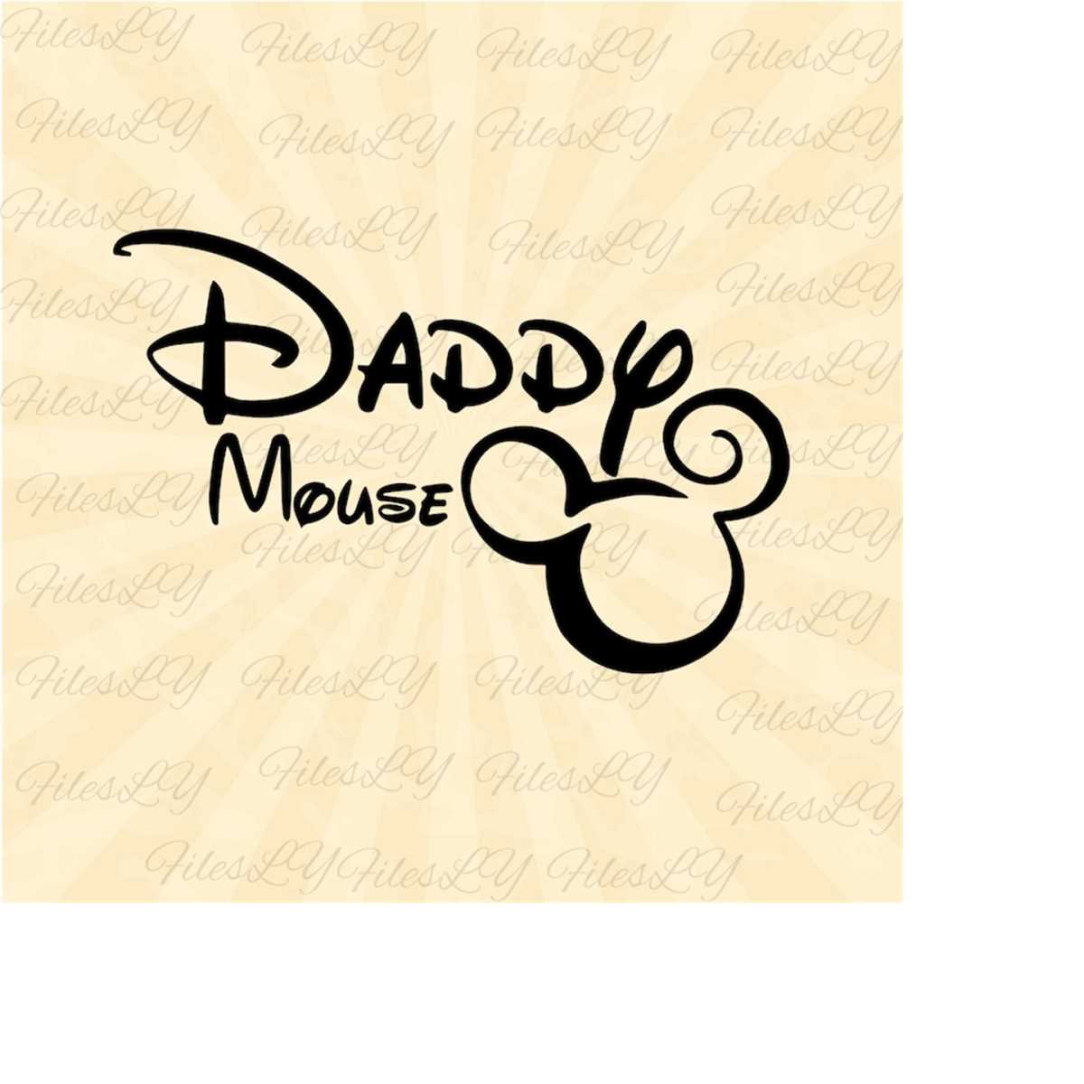 Daddy mouse svg, Papa Mouse svg, Daddy svg, Mouse head svg, - Inspire ...