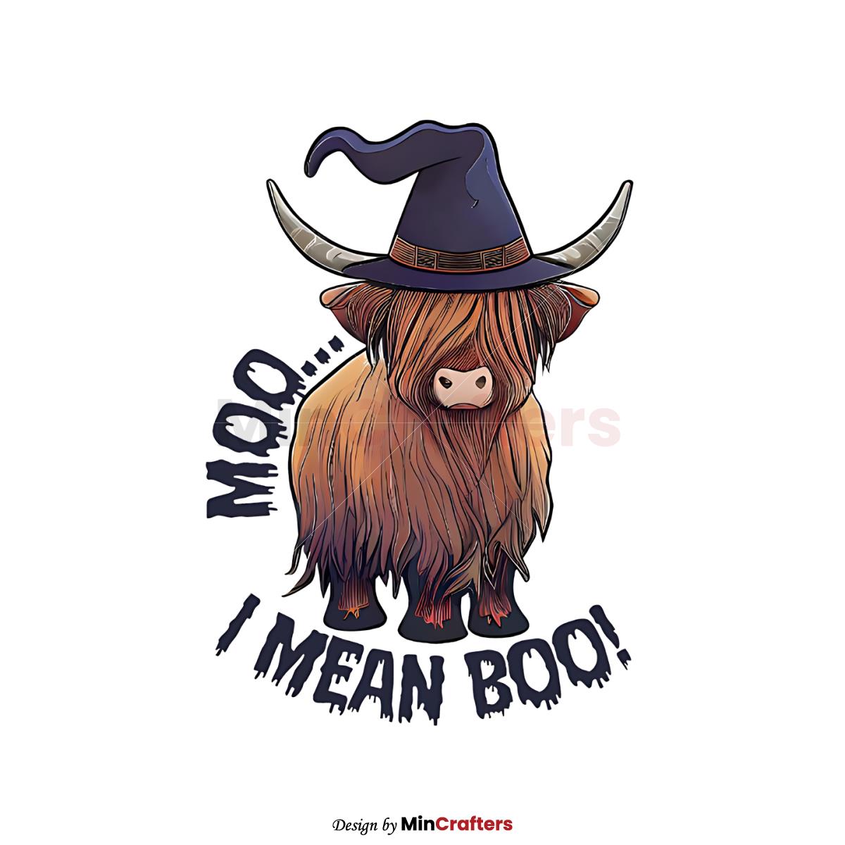 Boo Ghost Cow Moo I Mean Boo PNG Sublimation Download - Inspire Uplift