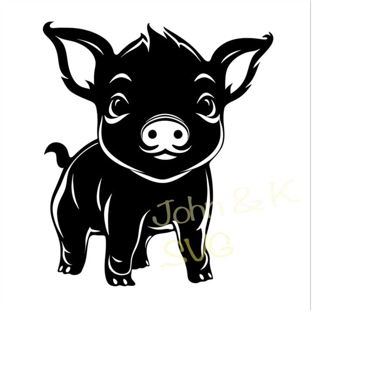 little Pig Svg, Cute Pig Svg, baby Pig Clipart, cute Pig Svg | Inspire ...