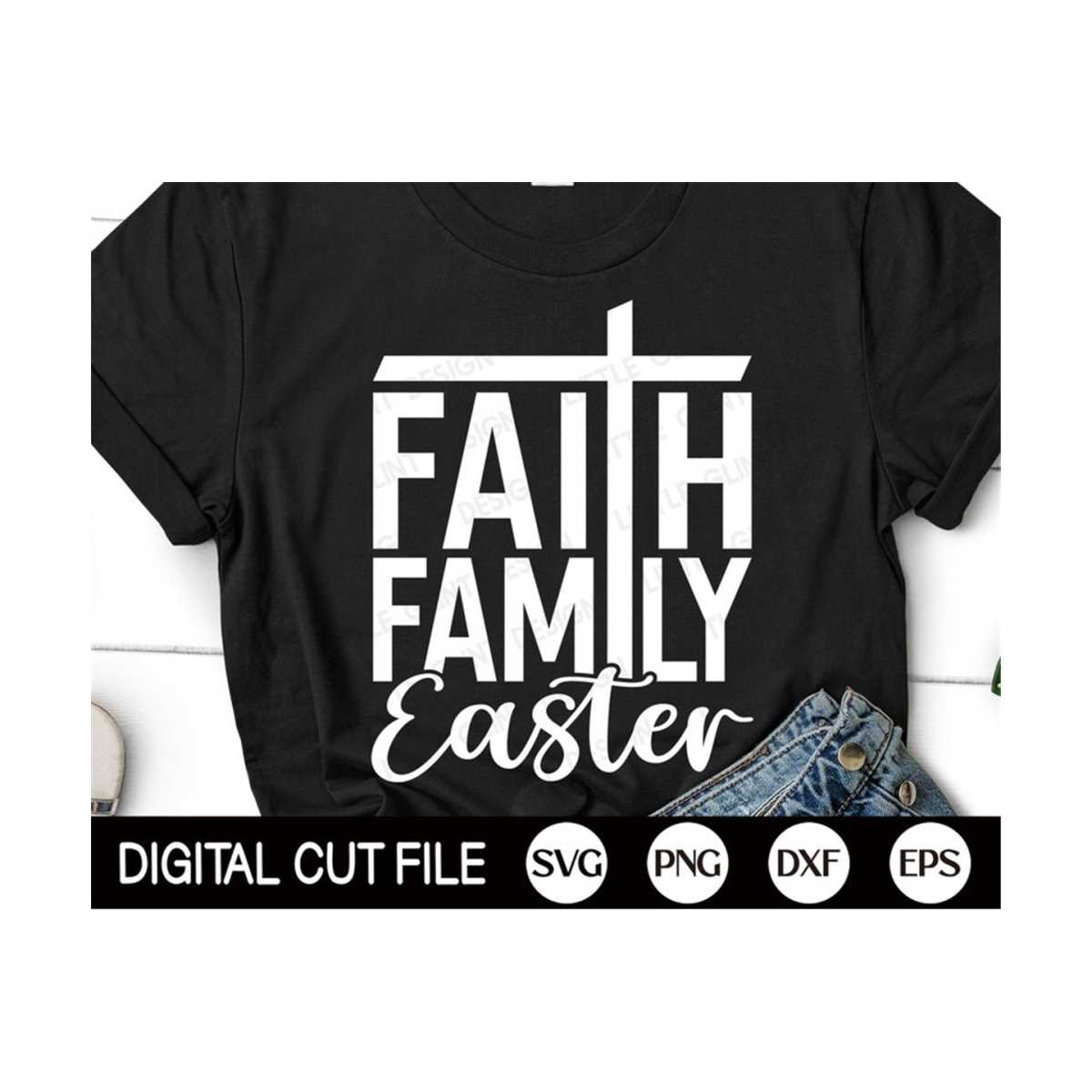Faith Family Easter Svg, Easter SVG, Easter Bunny Svg, Bunny | Inspire ...