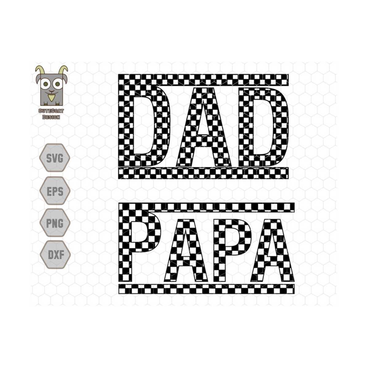 Checkered Dad Svg, Checkered Papa, Dad Svg, Papa svg, Happy | Inspire ...
