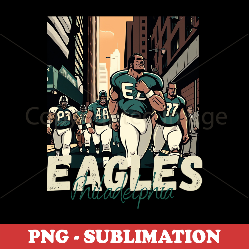 Eagles Football Player - Cartoon Style - Stunning Sublimatio - Inspire ...