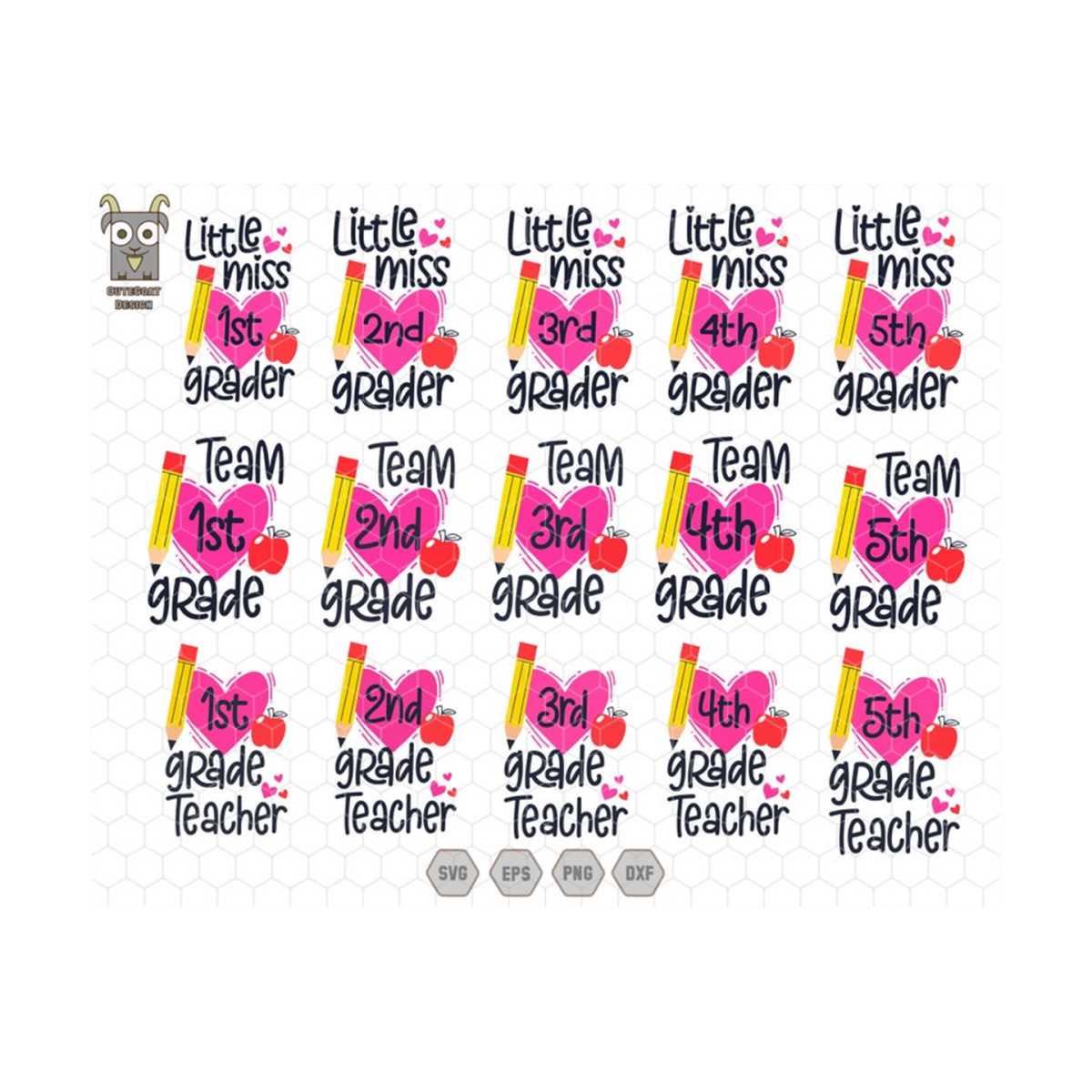 Back To School Svg Bundle, Little Miss 1st Grade Svg, 1st Da | Inspire ...