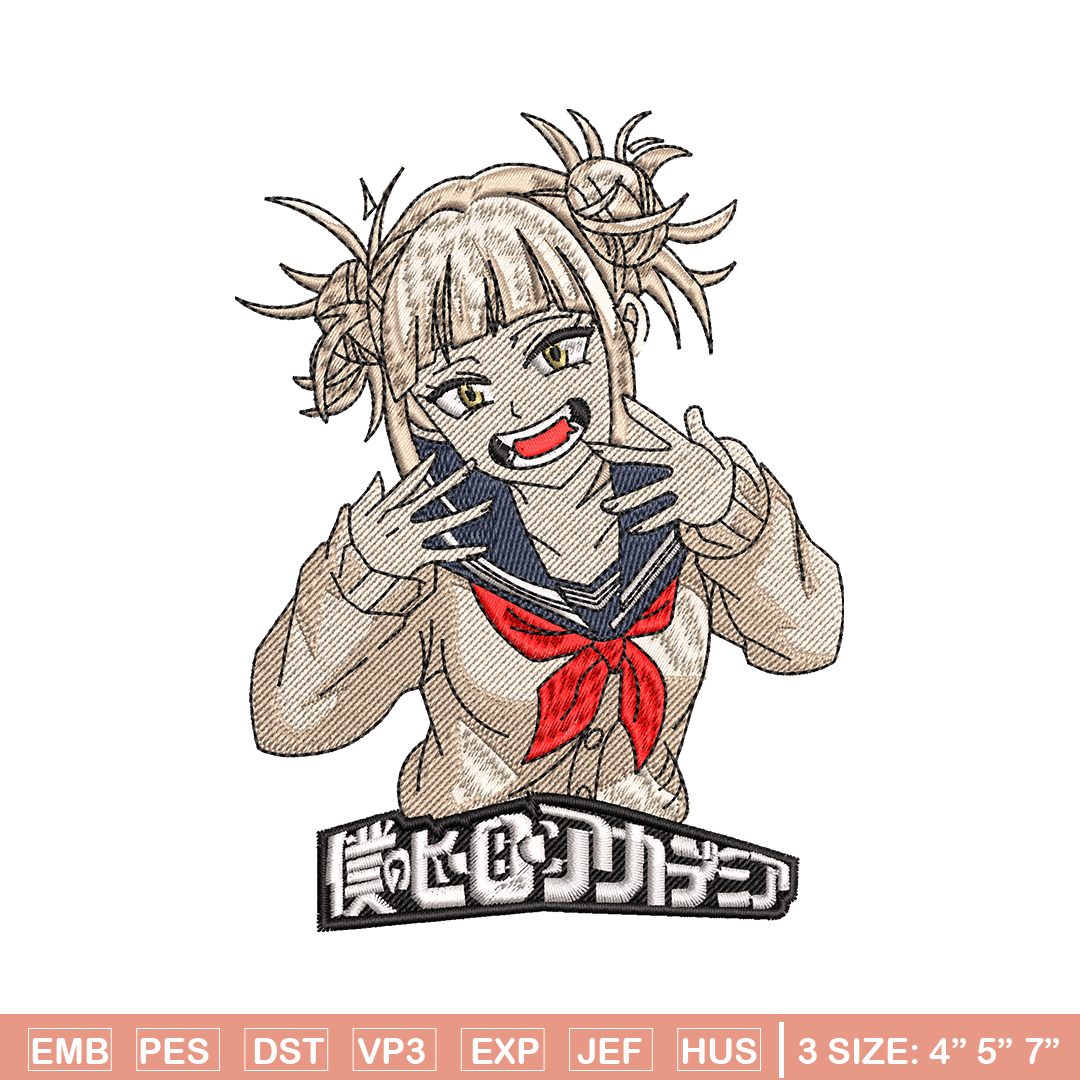 Himiko Toga laugh embroidery design, My hero academia embroi | Inspire ...