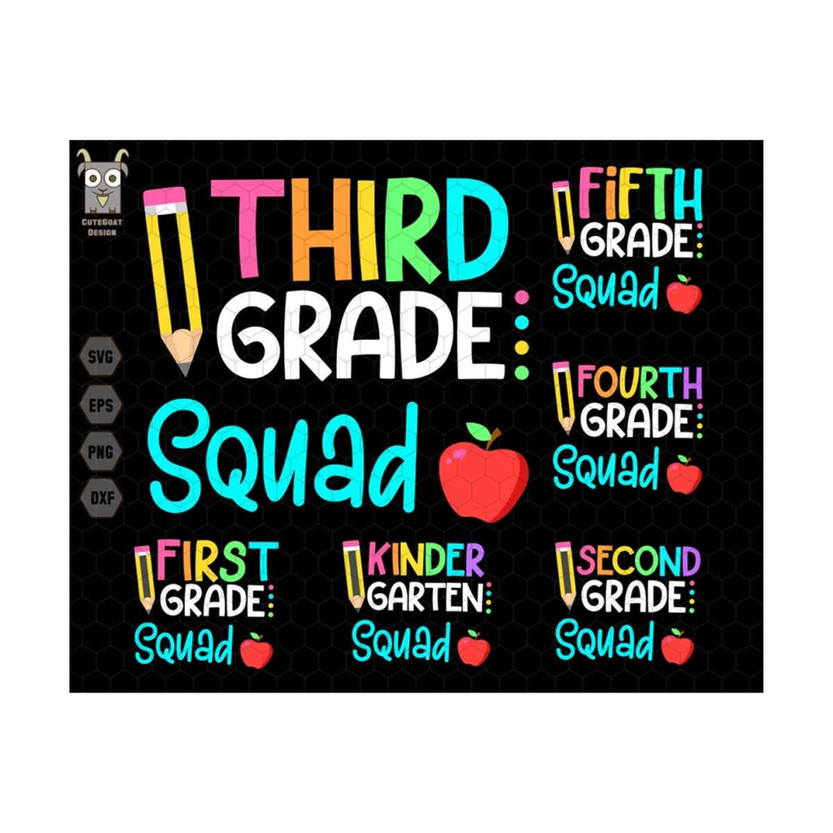 Third Grade Squad Svg, Back To School Svg Bundle, Retro Teac | Inspire ...