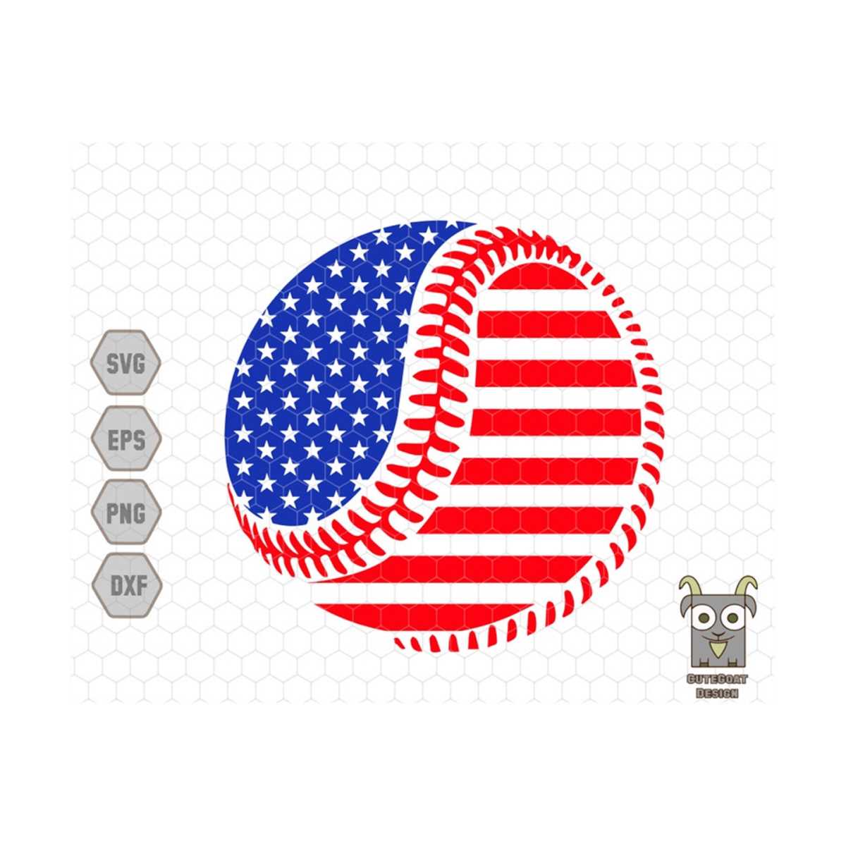 Usa Flag Baseball Svg, American Flag Baseball Svg, Indepence | Inspire ...
