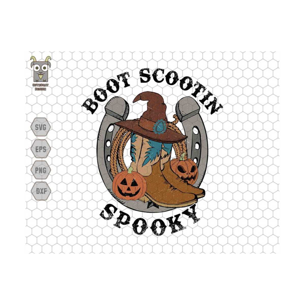 Boot Scootin Spooky Svg, Halloween Spooky Svg, Western Hallo - Inspire ...