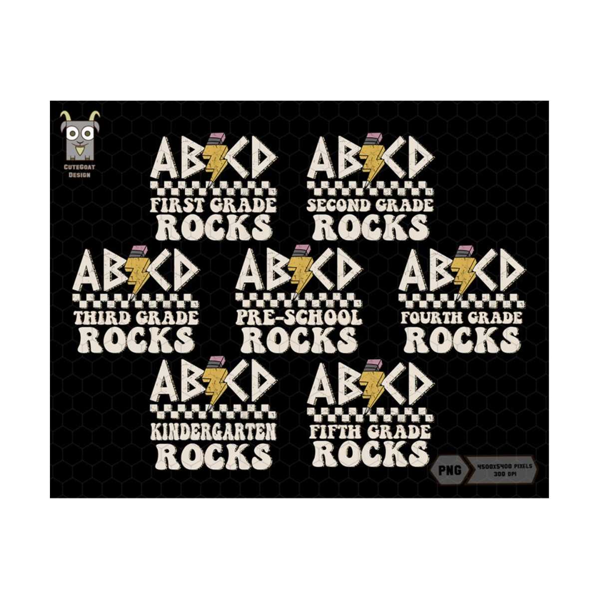 Alphabet ABCD Rock Png Bundle, Back To School Png Bundle, Fi - Inspire ...