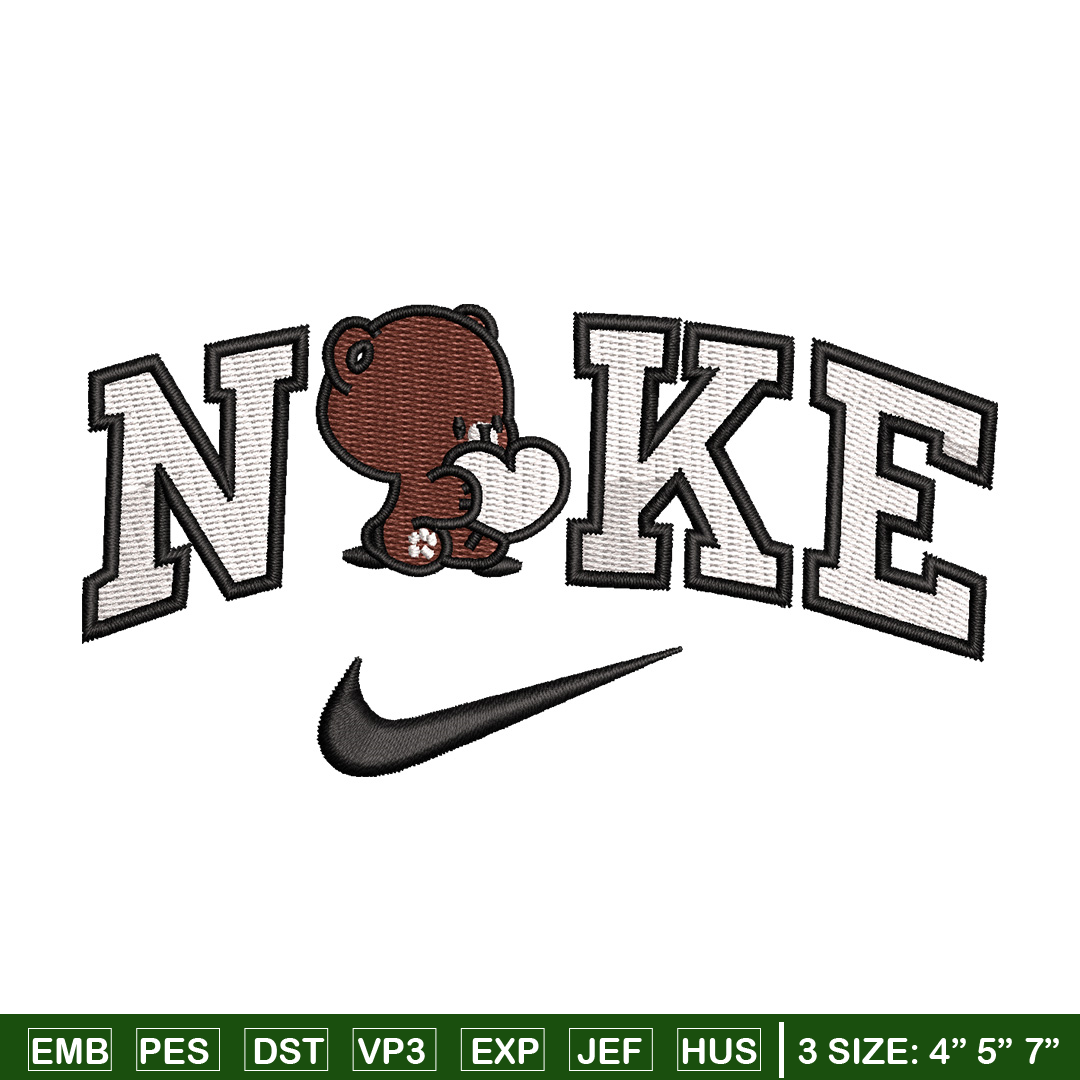 Heart bear nike embroidery design, Bear embroidery, Embroide | Inspire ...