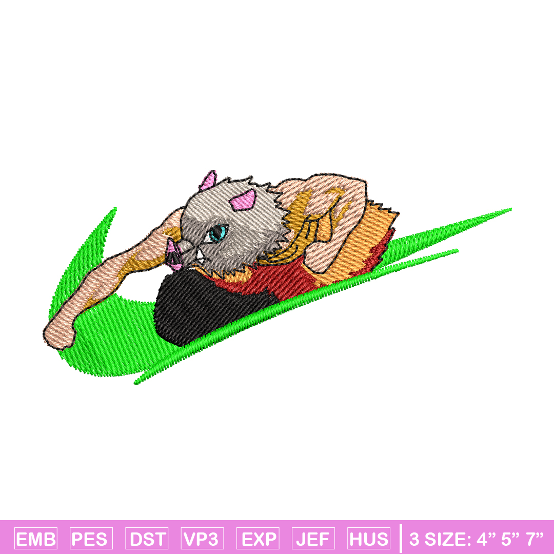 Inosuke Nike embroidery design, Kimetsu no Yaiba embroidery, | Inspire ...