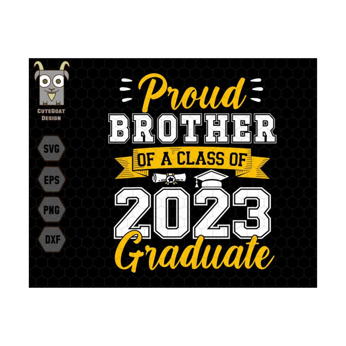 Proud Brother of 2023 Graduate svg, Grad Of 2023 svg, Class | Inspire ...