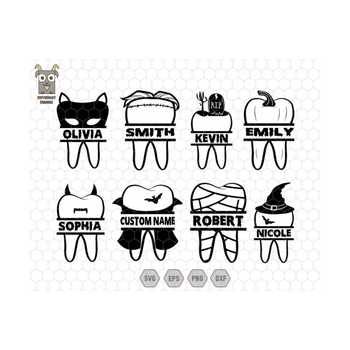 Personalized Teeth Svg Bundle, Trick Or Teeth Svg, Halloween | Inspire ...
