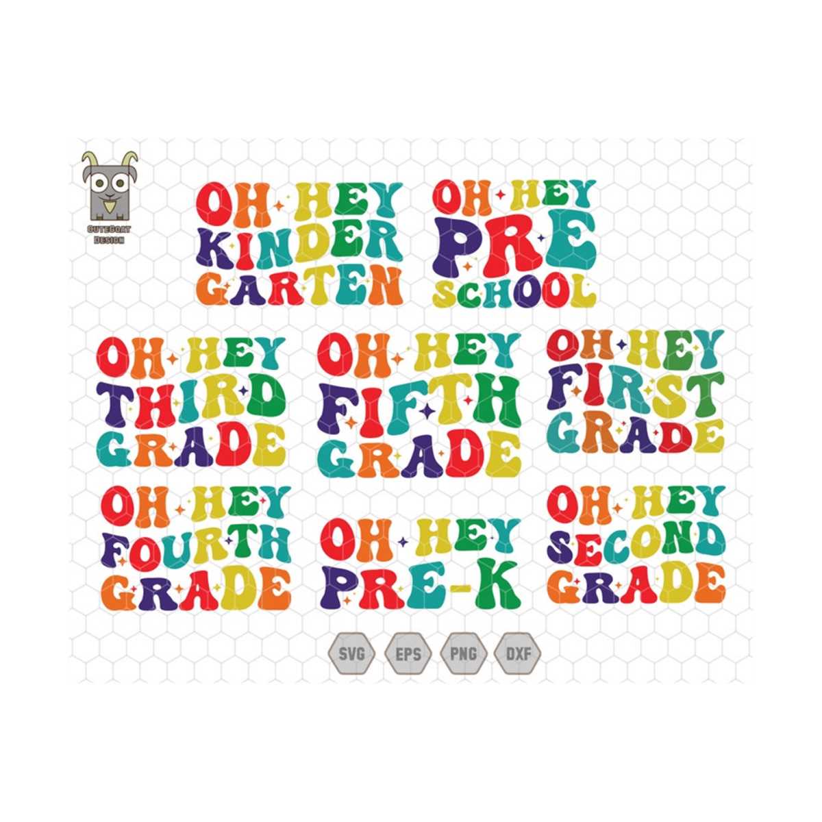 Oh Hey Grade Grade, Back To School Svg Bundle, Retro Teacher - Inspire ...