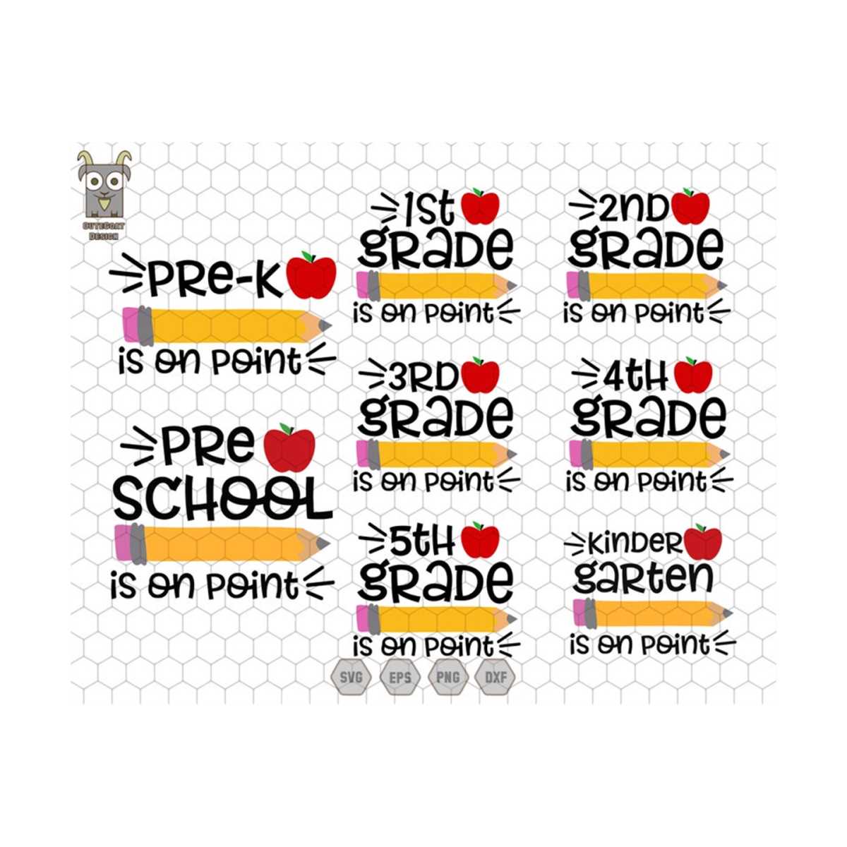 Back To School Svg Bundle, 1st Grade Is On Point Svg, Apple | Inspire ...