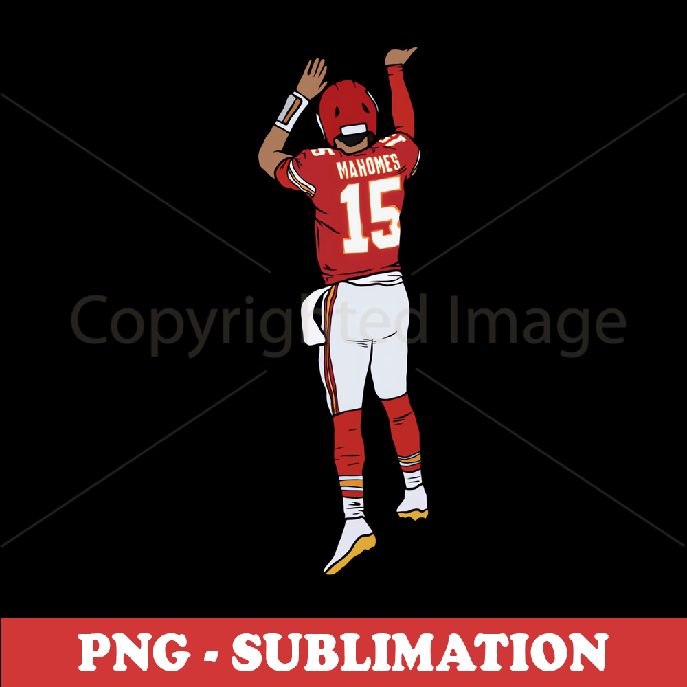 Patrick Mahomes - Jumpshot Celebration - PNG Digital Downloa | Inspire ...