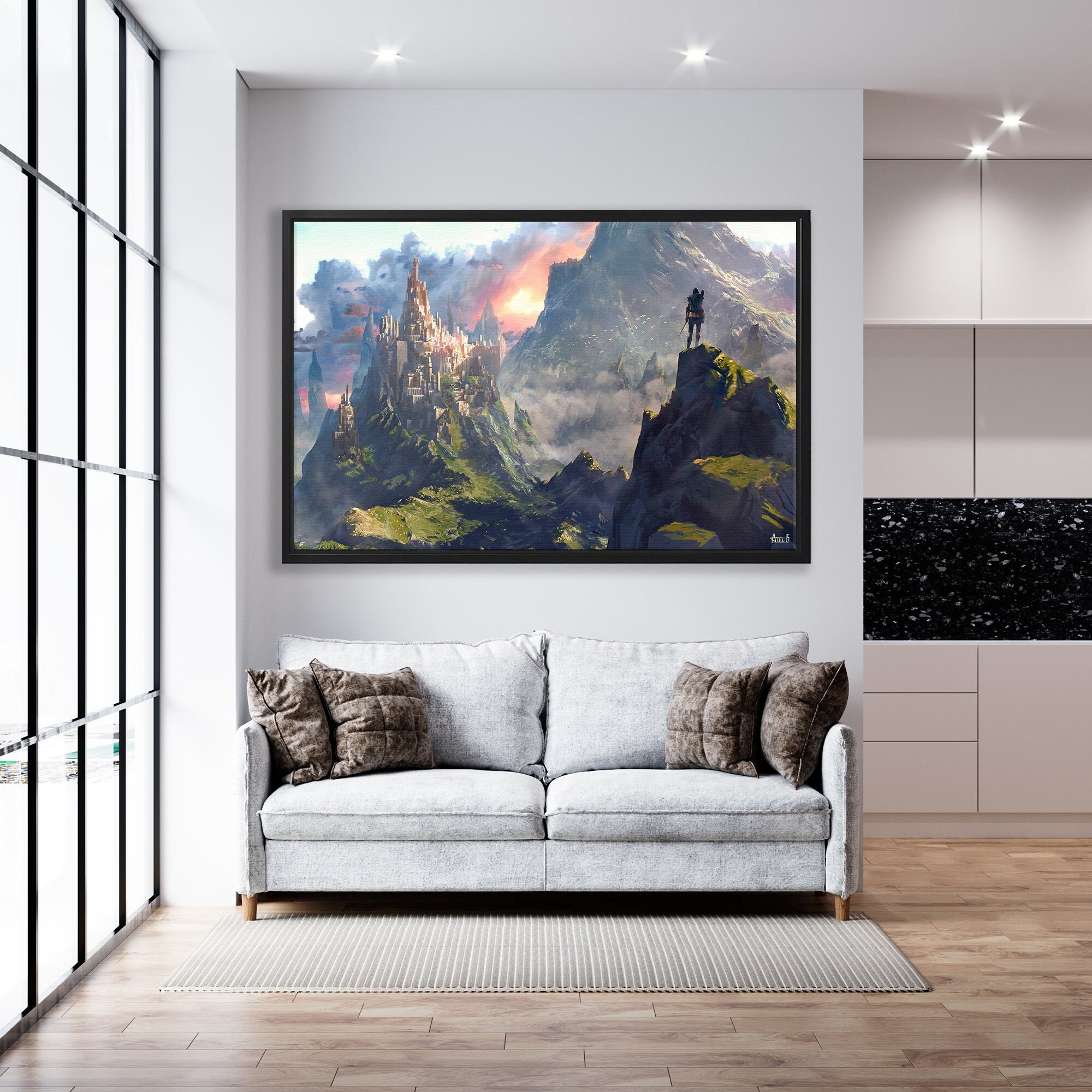 The Legend of Zelda Canvas Zelda Wall Decor, Game Room Gift, | Inspire ...