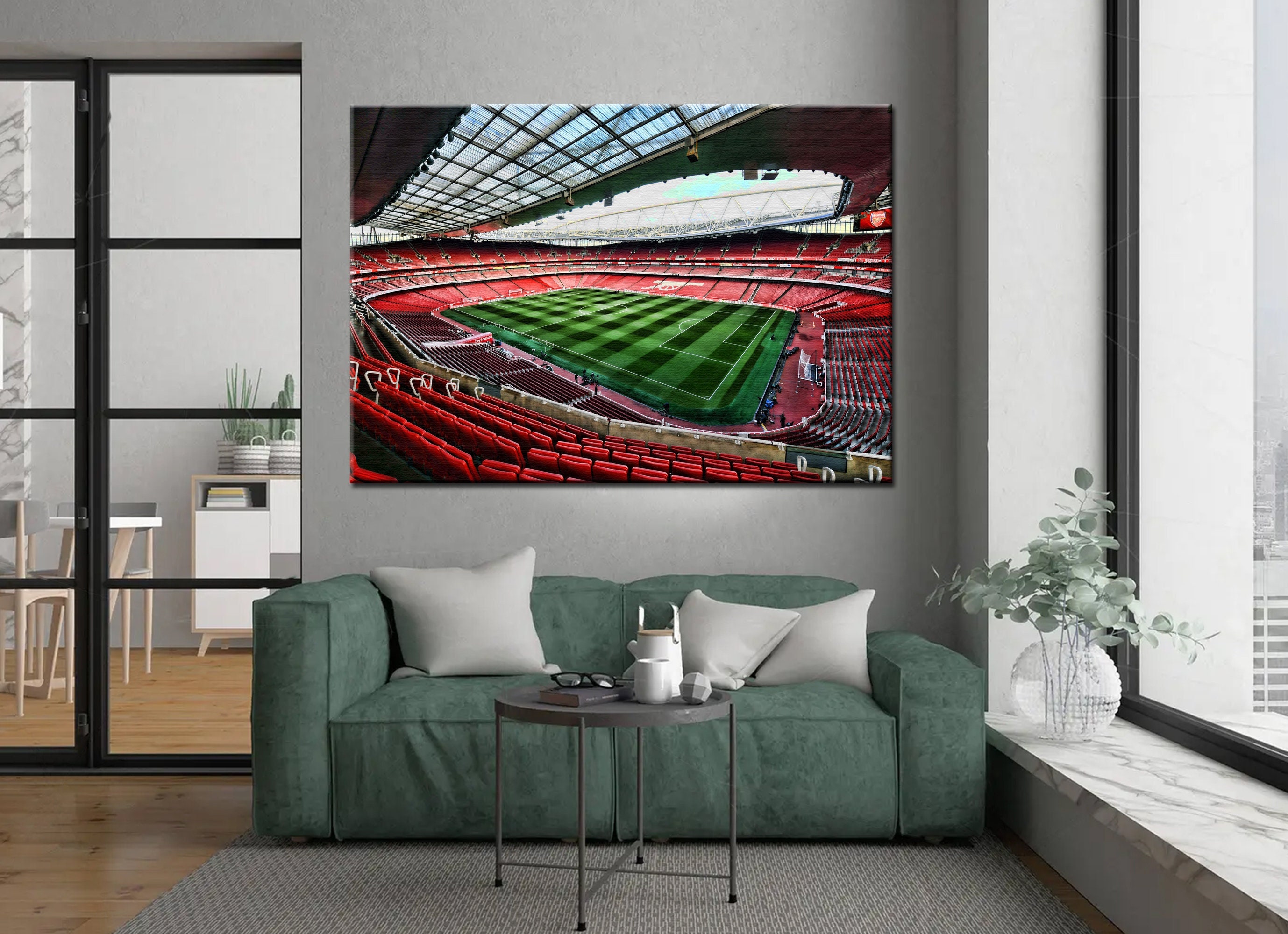 Arsenal Stadium Canvas Wall Art, Large Framed Arsenal Print | Inspire ...