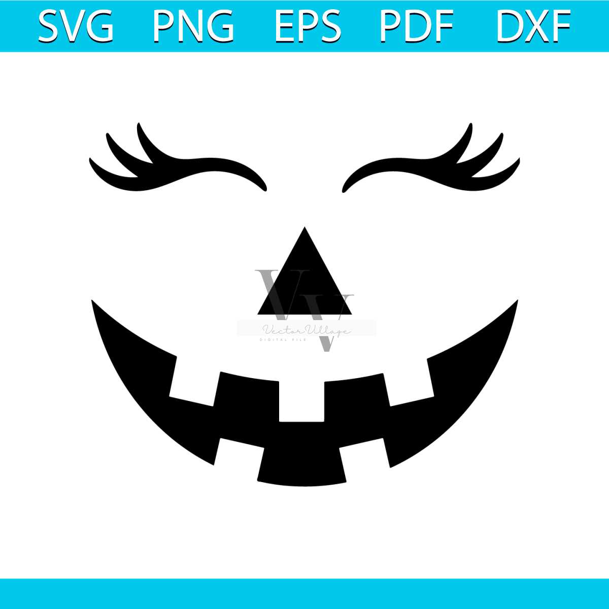 Pumpkin Face Svg, Eyelashes Svg, Pumpkin Girl Svg, Halloween | Inspire ...