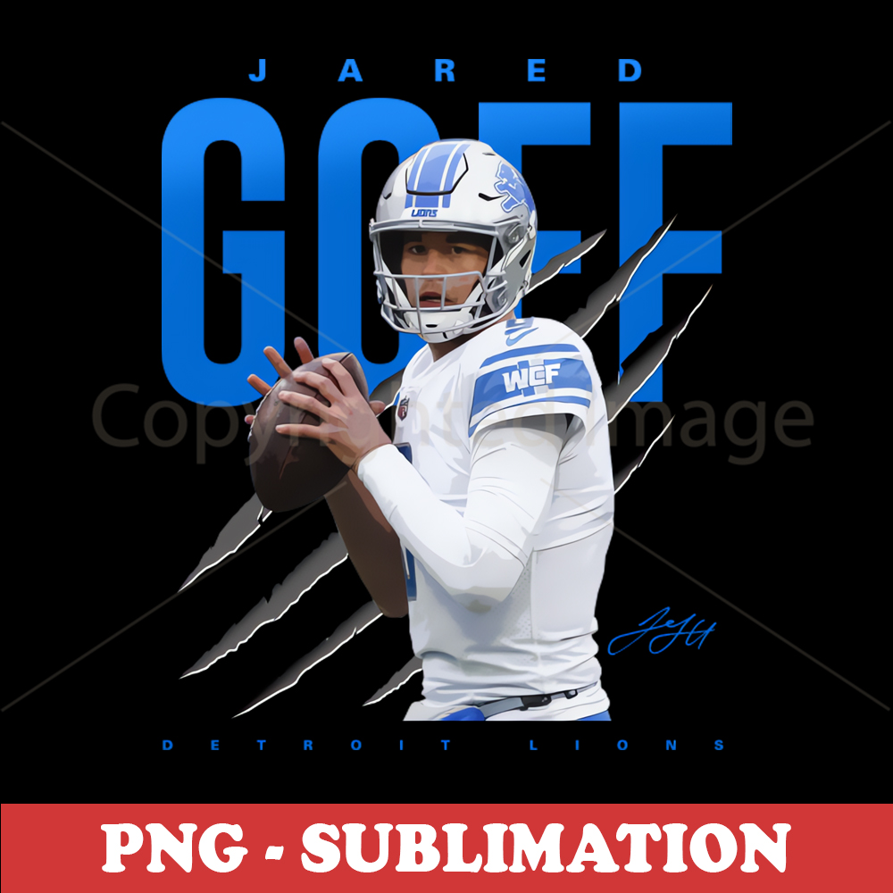 Jared Goff Sublimation Digital Download - High-Quality PNG - | Inspire ...