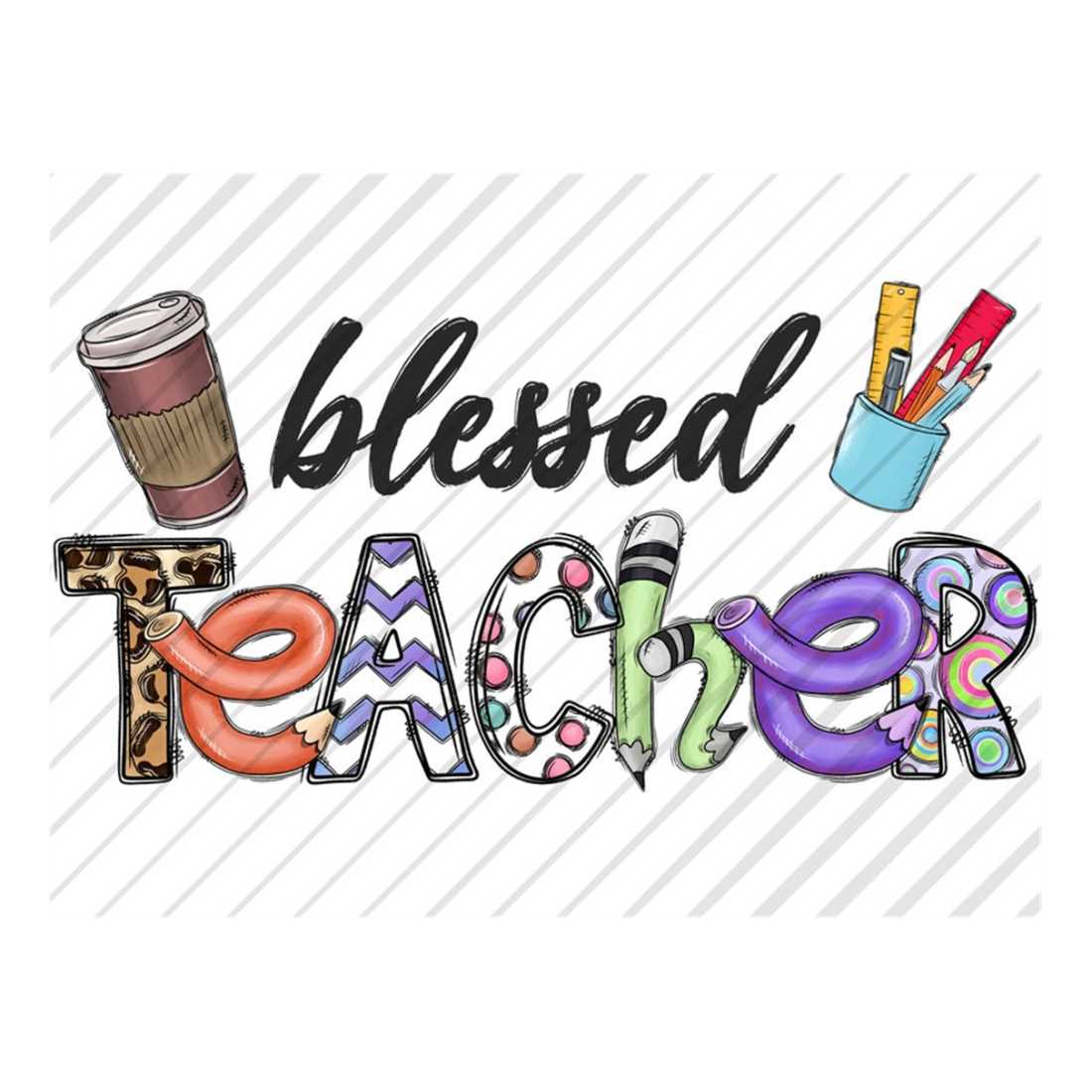 Blessed Teacher PNG, Teacher sublimation png, Teacher png de | Inspire ...