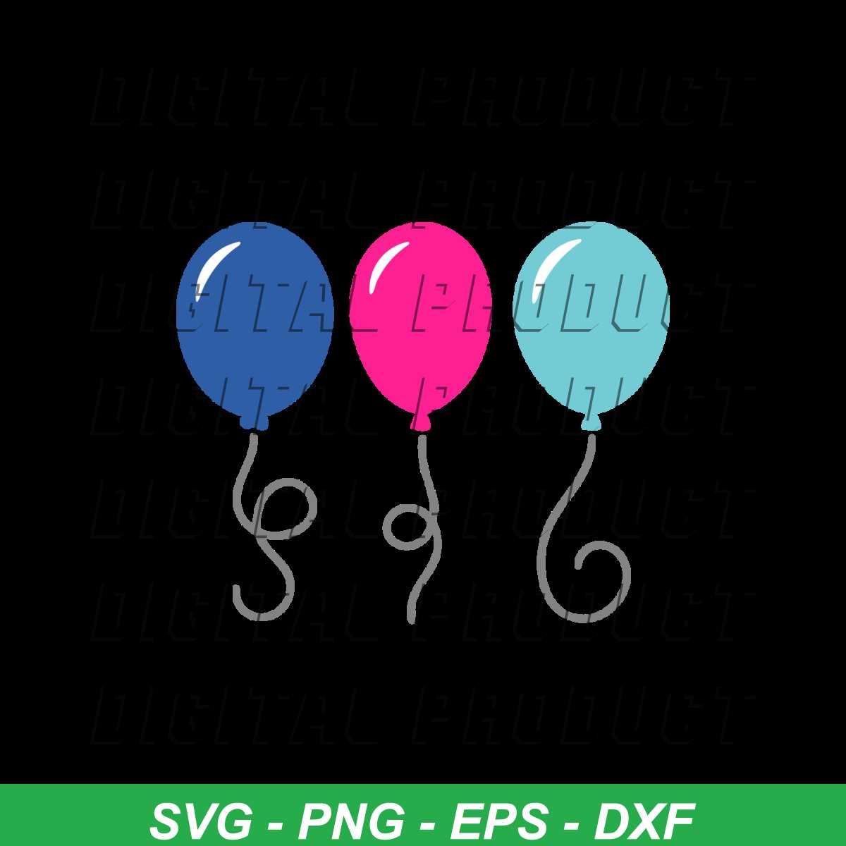 Balloon svg Birthday Balloons Cut File svg svg dxf eps | Inspire Uplift