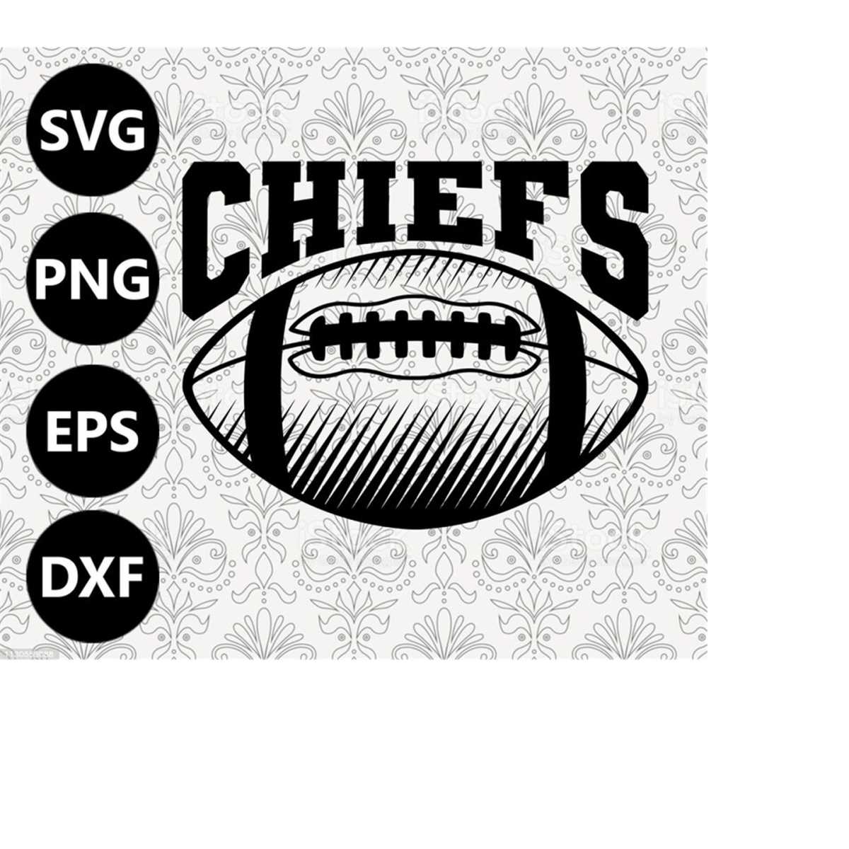 Chiefs Football Shading Silhouette Team Clipart vector svg f | Inspire ...