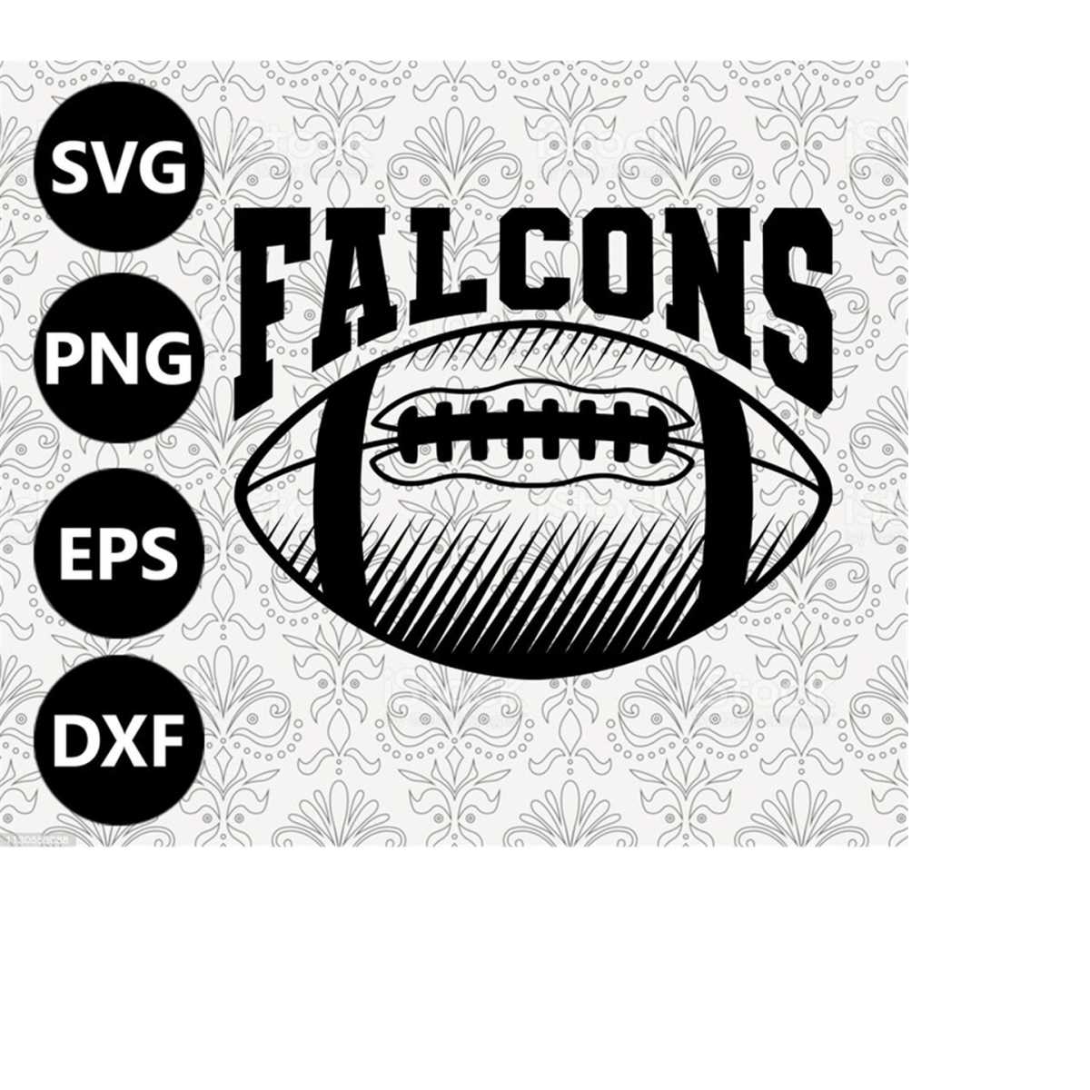 Falcons Football Shading Silhouette Team Clipart vector svg | Inspire ...
