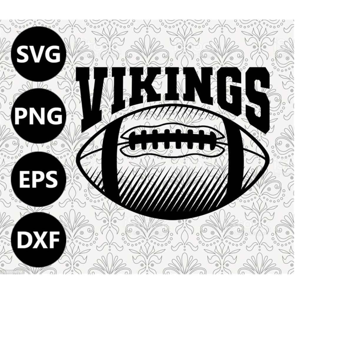 Vikings Football Shading Silhouette Team Clipart vector svg | Inspire ...