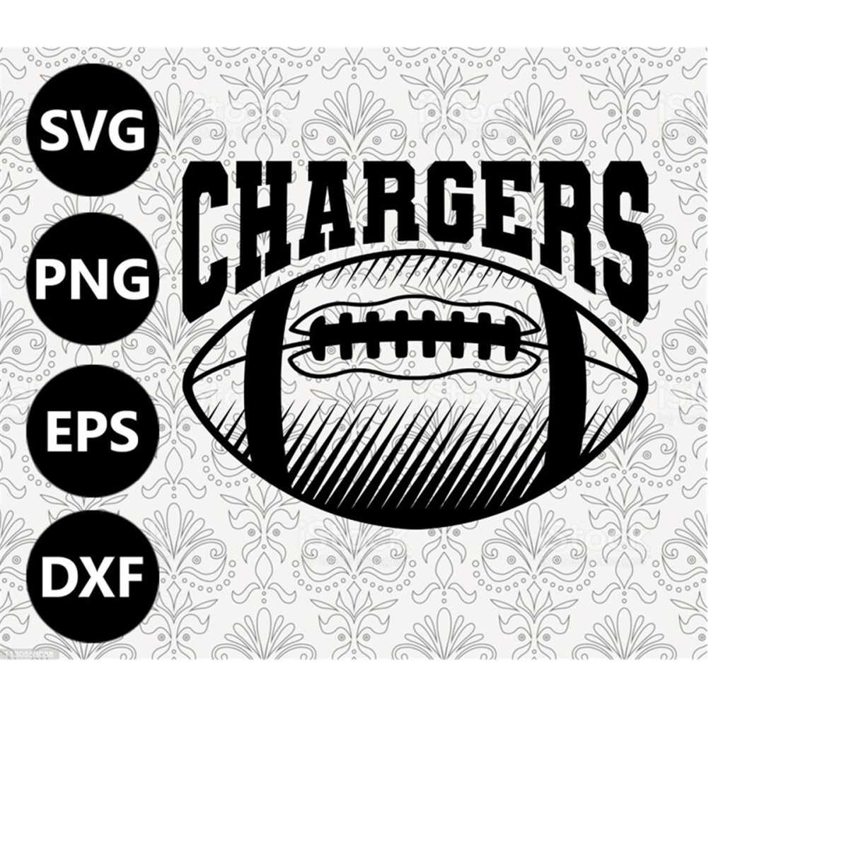 Chargers Football Shading Silhouette Team Clipart vector svg - Inspire ...