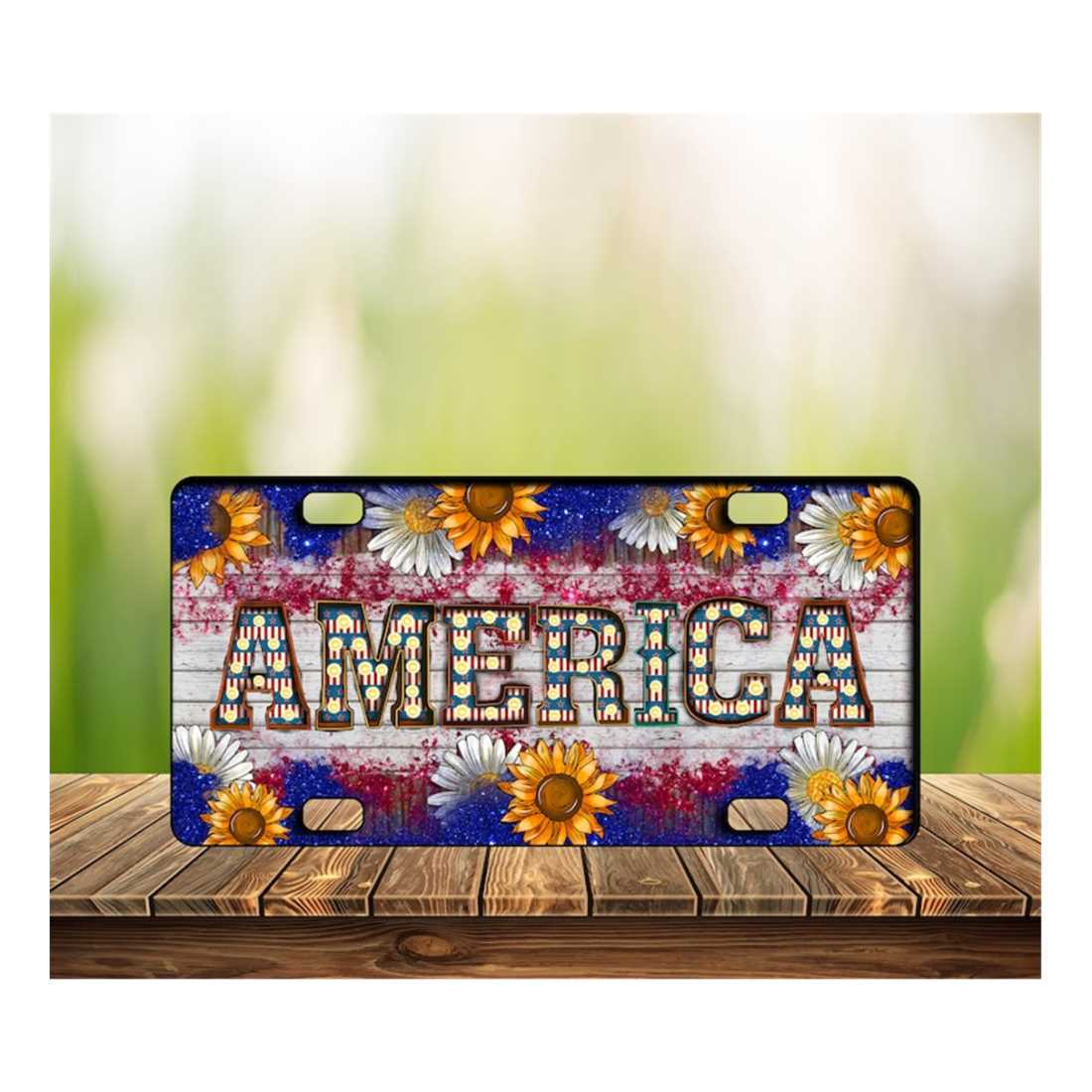 American License Plate Sublimation Design,USA Flag License P | Inspire ...