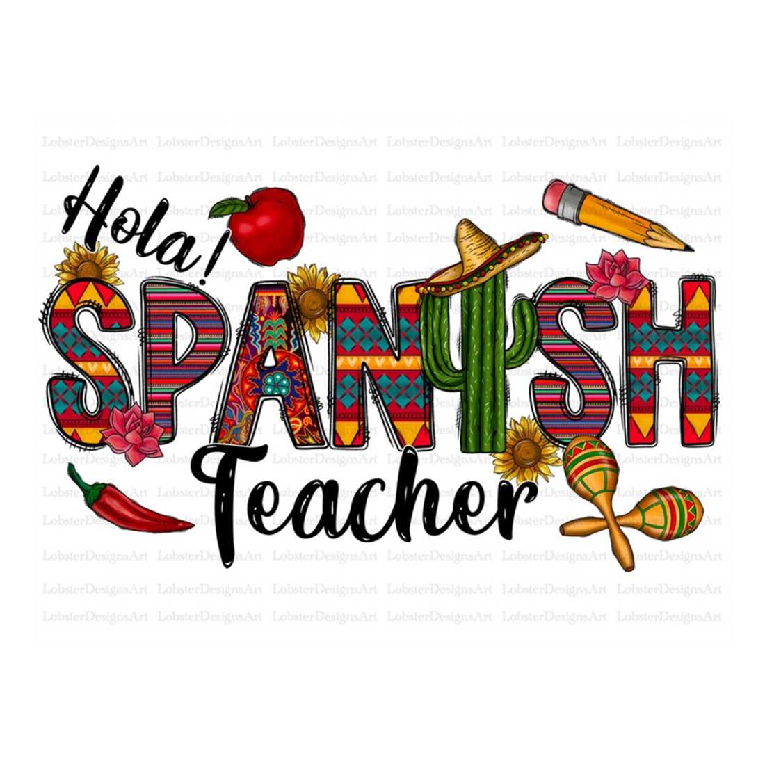 Spanish Teacher Sublimation Design Png, Maestra Png, Hola Pn - Inspire ...