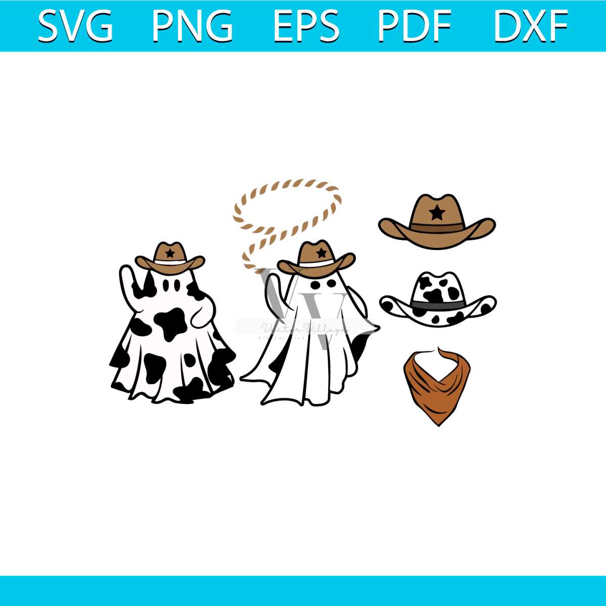Cowboy Ghost SVG Cut File , Retro Halloween Svg, Cowboy Hat, | Inspire ...