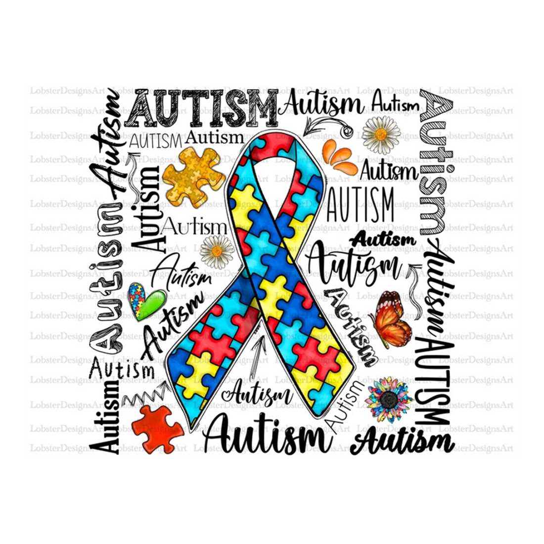 Autism Png, Ribbon png sublimation design download, Autism A | Inspire ...