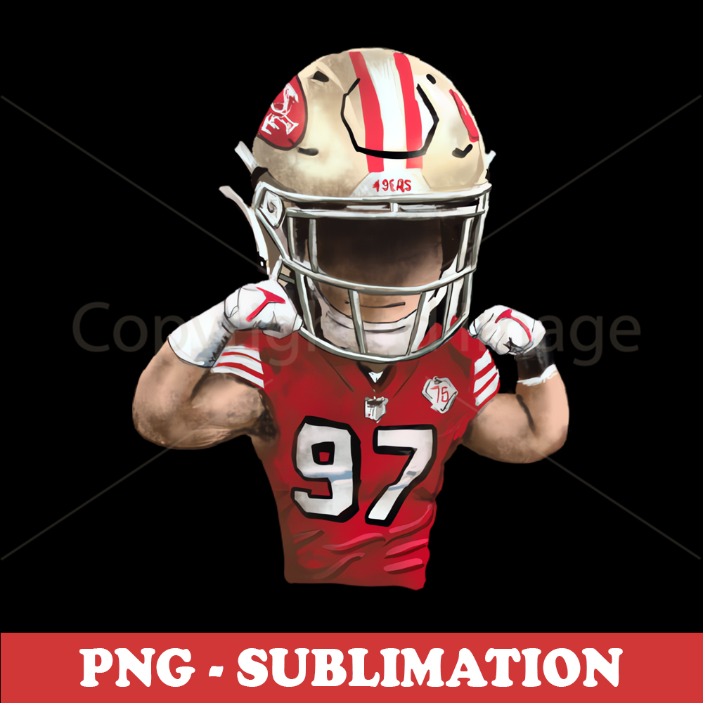 Football Sublimation PNG Download - All-Star Defensive End - - Inspire ...