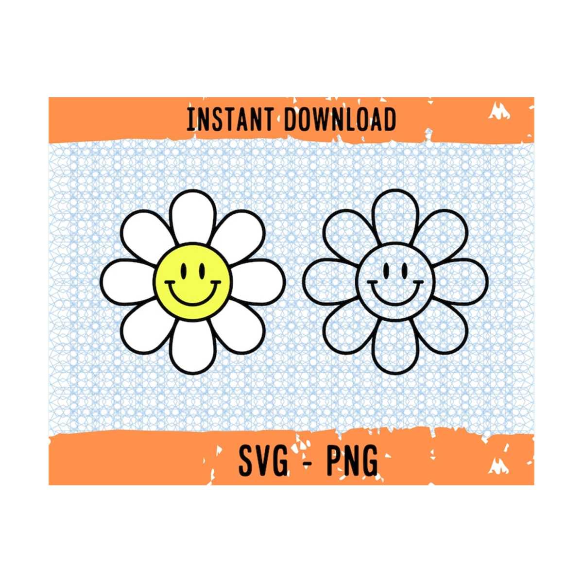 Retro Daisy Smile Face Svg, Digital Download Flower, Daisy S | Inspire ...