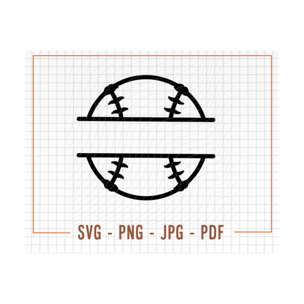 Black Outline Split Softball Svg, Baseball Name Frame Svg, P | Inspire ...