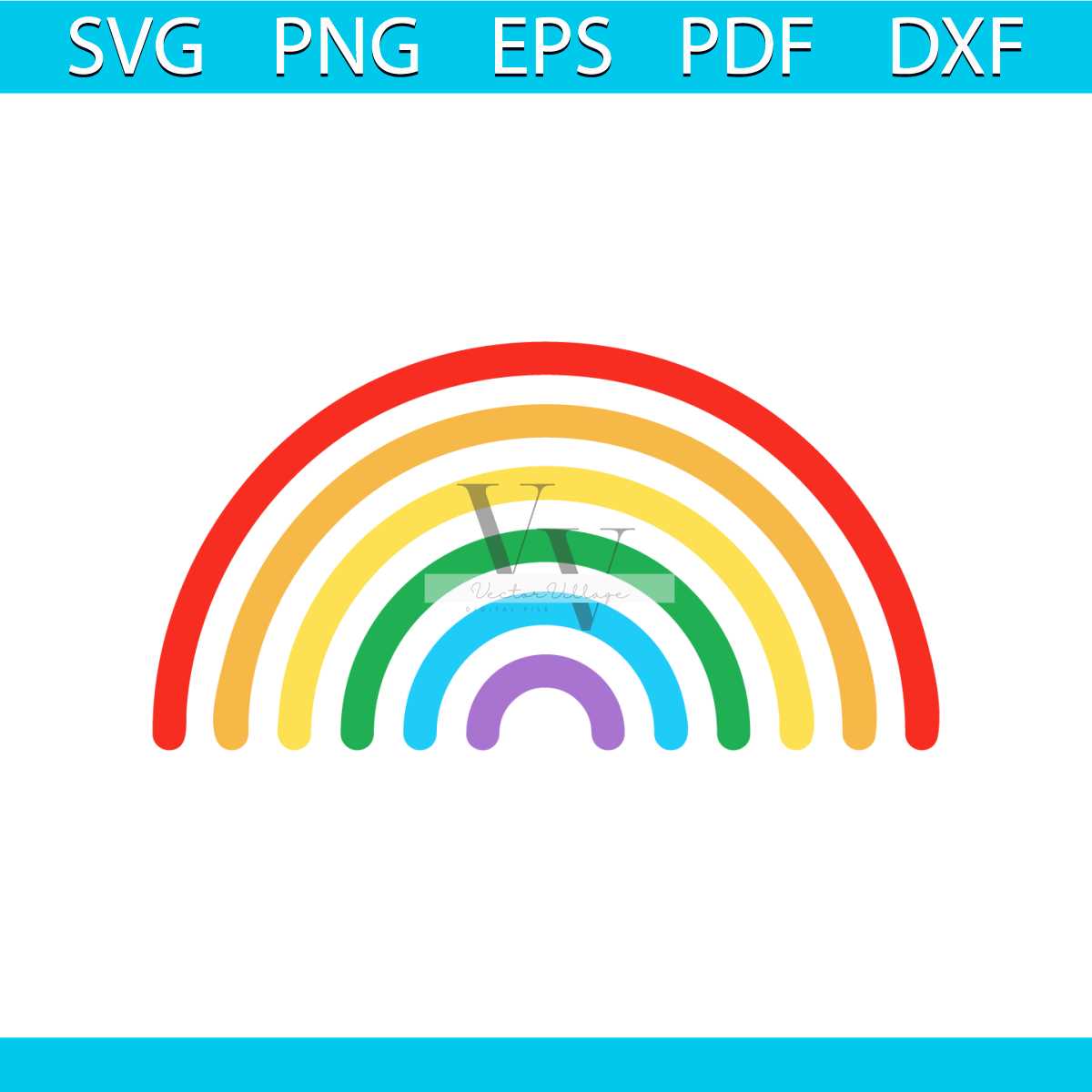 Rainbow SVG Files | Rainbow Cut Files | Rainbow Silhouette V | Inspire ...