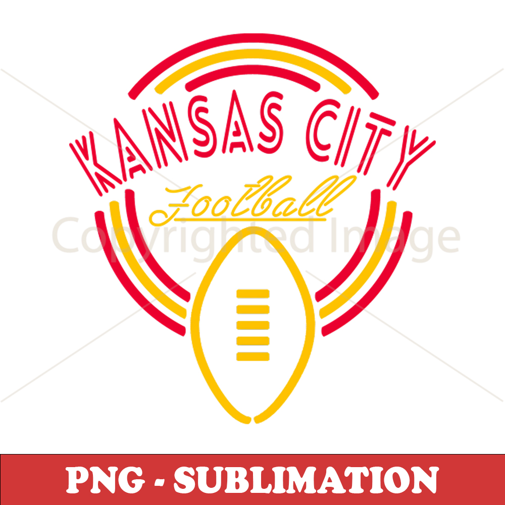 Kansas City Football Neon Sign - Ready-to-Print PNG Digital | Inspire ...