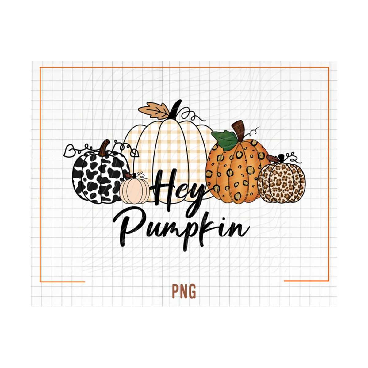 Vintage Hey Pumpkin Png, Retro Fall Png, Leopard Fall Pumpki | Inspire ...