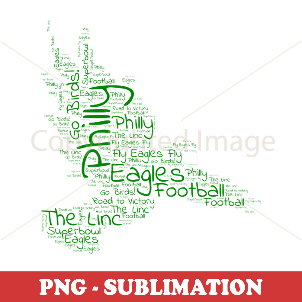 Philly Birds Word Art - Green Football - Stunning PNG Transp | Inspire ...
