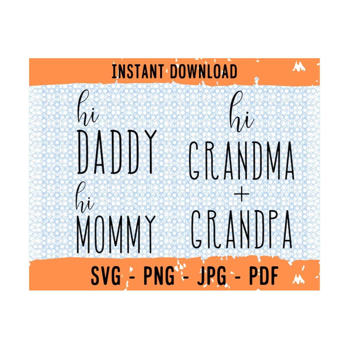 Hi Daddy Hi Mommy Svg Bundle, Hi Daddy svg, Hi Mommy Svg, Hi - Inspire ...