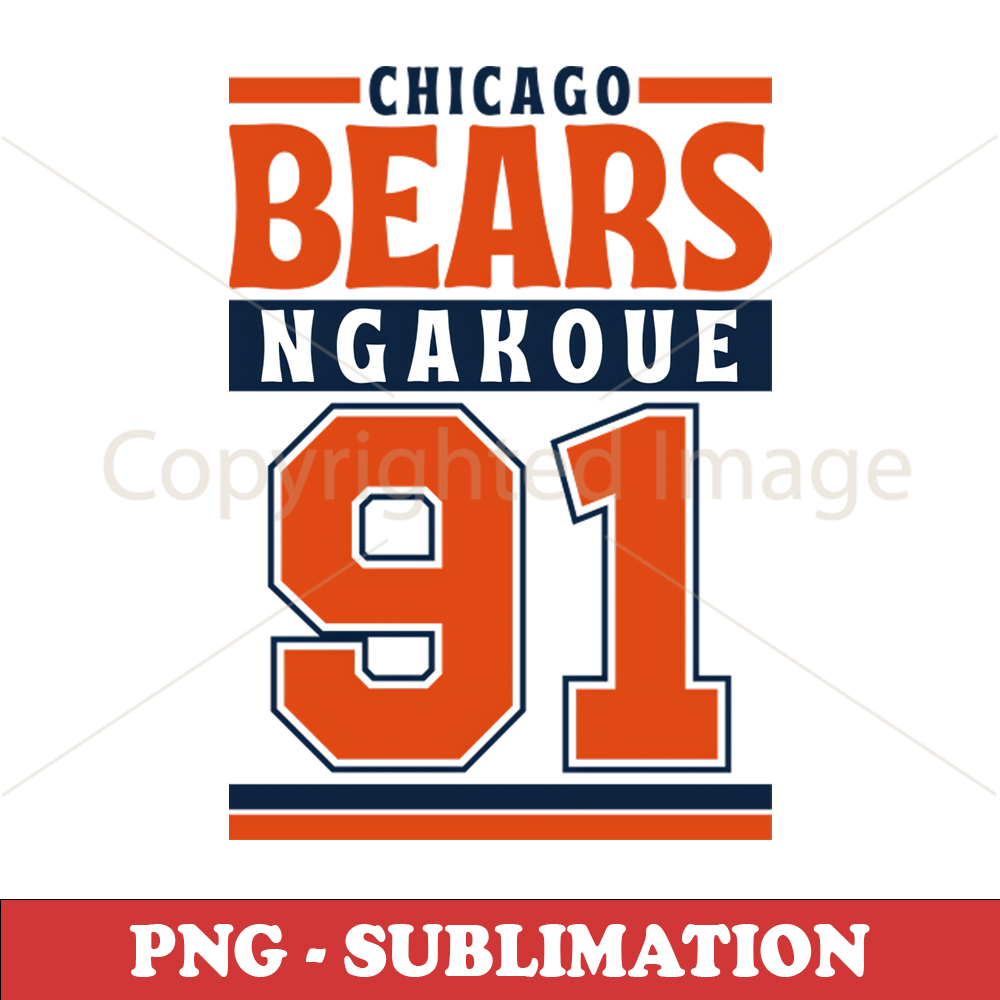 Chicago Bears Ngakoue 91 - American Football Sublimation PNG - Inspire ...
