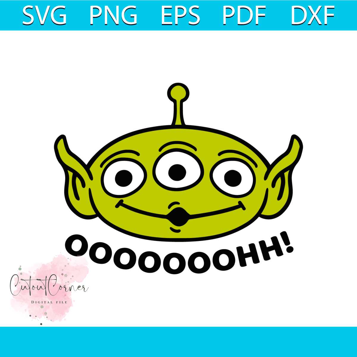 Alien Toy Story SVG png clipart , cut file layered by color - Inspire ...