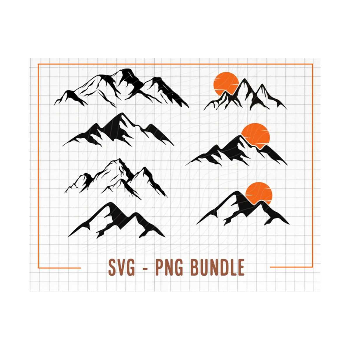 Mountains SVG Bundle, Mountains Svg Cut File, Christmas Gift | Inspire ...