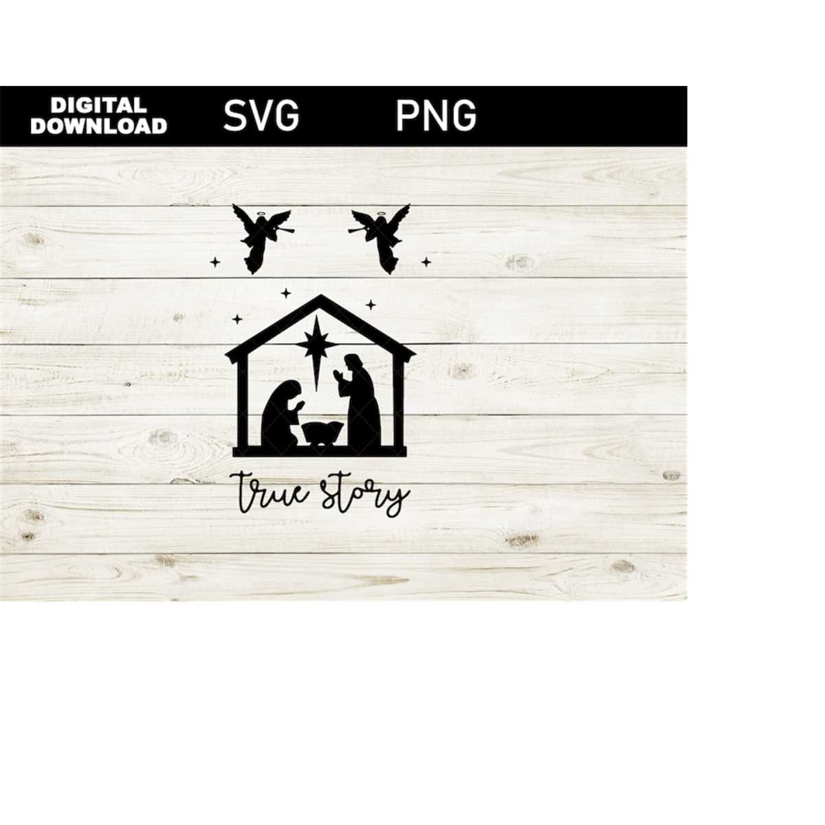 True Story Nativity SVG / Nativity Scene / Christmas / Digit - Inspire ...